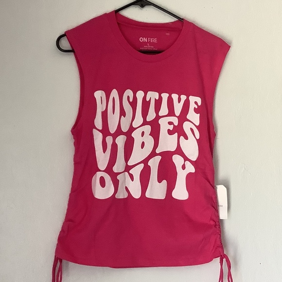 On Fire | Tops | Nwt Positive Vibes Only T Shirt | Poshmark